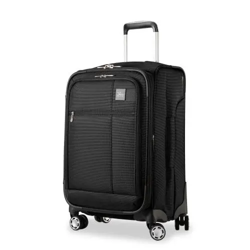 SKYWAY Sigma 7.0 Softside Expandable Carry-on Spinner Luggage - Black