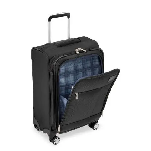 SKYWAY Sigma 7.0 Softside Expandable Carry-on Spinner Luggage - Black
