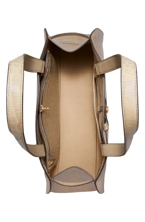 Tory Burch Romy Croc Embossed Leather Bauletto