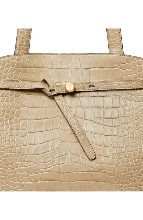 Tory Burch Romy Croc Embossed Leather Bauletto