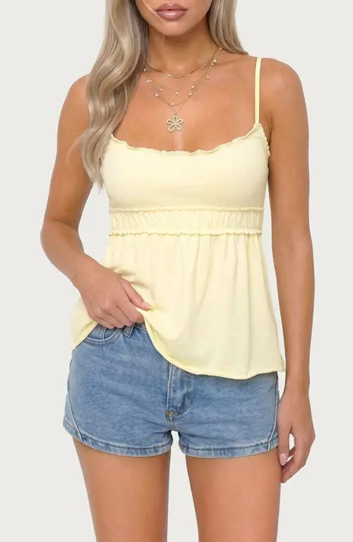 EDIKTED Zepher Lettuce Trim Tank Top