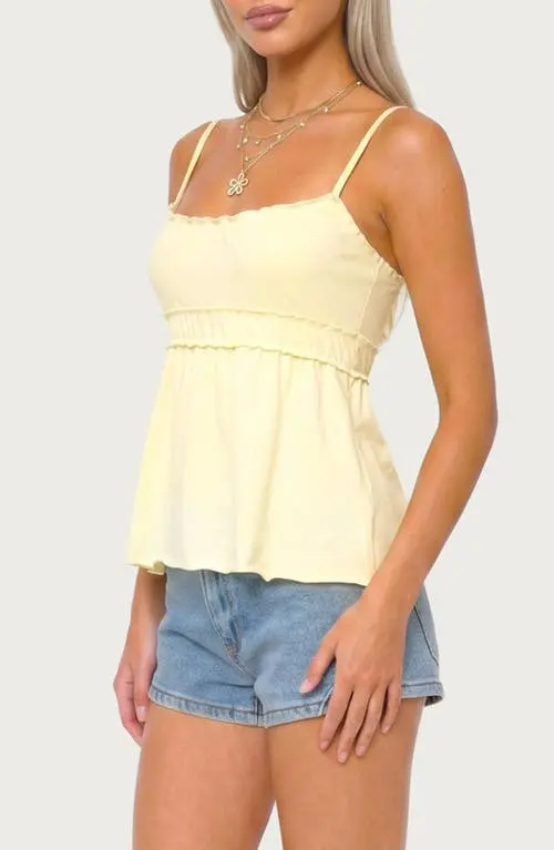 EDIKTED Zepher Lettuce Trim Tank Top
