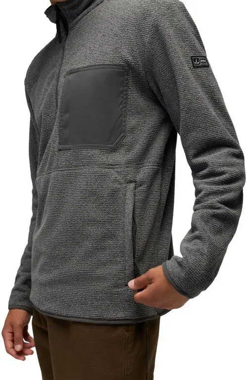 Prana Stretch Zion Fleece Quarter Zip Pullover - Shadow Heather