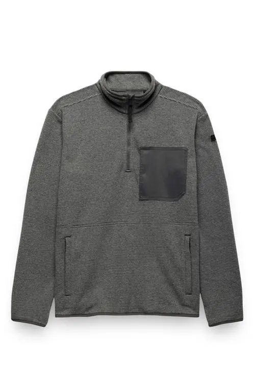 Prana Stretch Zion Fleece Quarter Zip Pullover - Shadow Heather