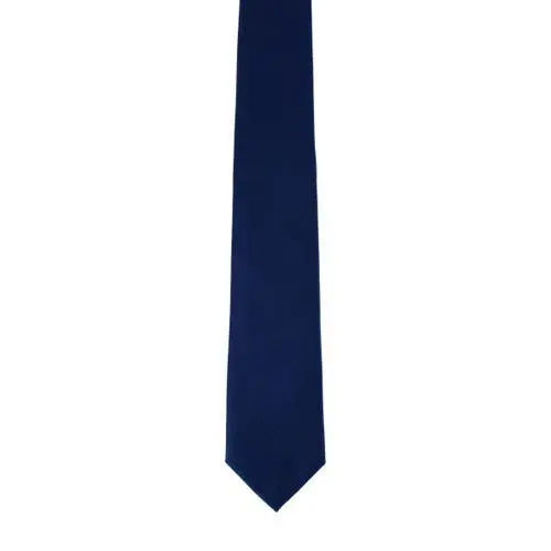 ASCENTIX Etched Herringbone Necktie - Navy