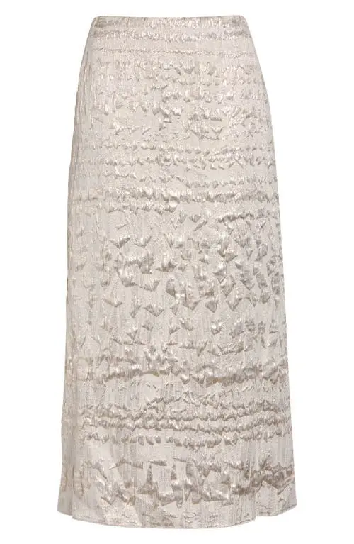 Partow Alina Textured Silk Blend A-line Skirt