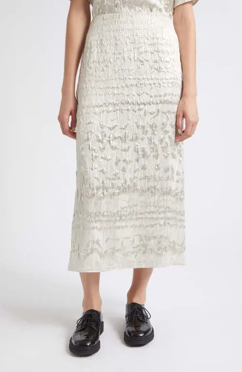 Partow Alina Textured Silk Blend A-line Skirt