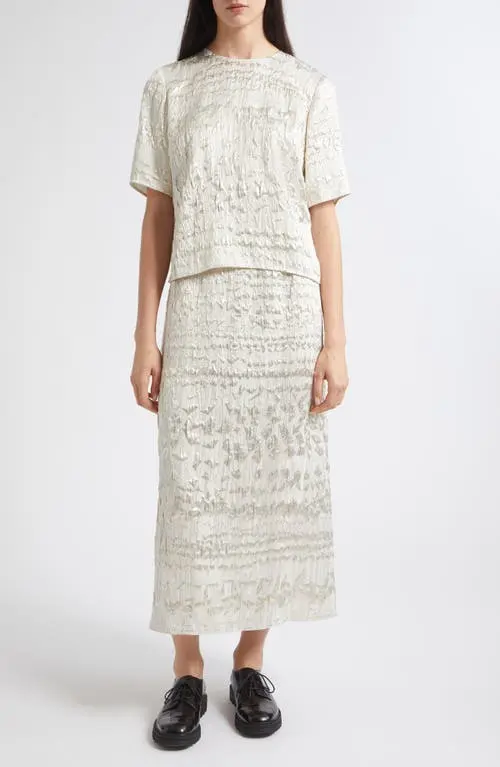 Partow Alina Textured Silk Blend A-line Skirt