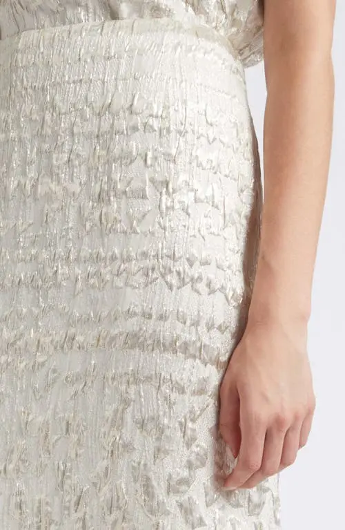 Partow Alina Textured Silk Blend A-line Skirt