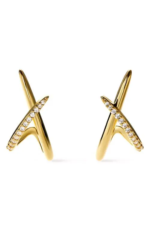 ANA LUISA Sloane Crisscross Stud Earrings - Gold