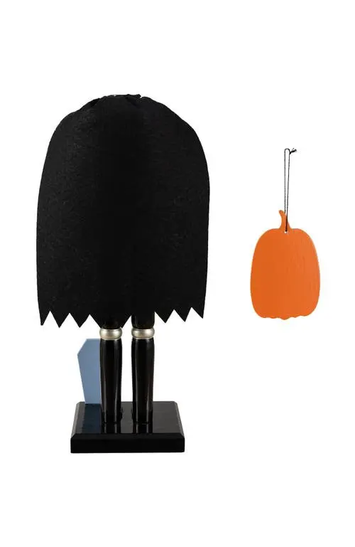 GLITZHOM Halloween Wood Skeleton With Ornament Nutcrackers - Black