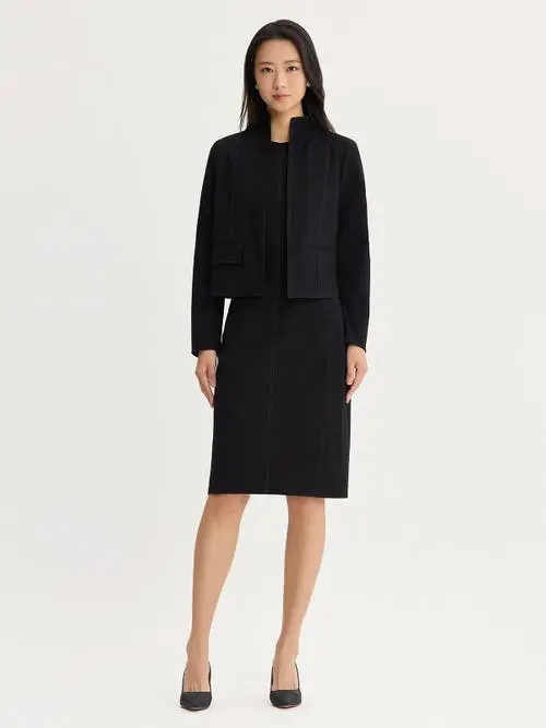 Misook Luxestretch Contrast Stitch Sheath Dress