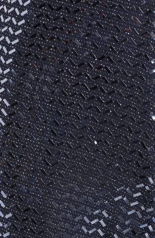 Donna Ricco Sequin Sleeveless V-neck Wide-leg Jumpsuit