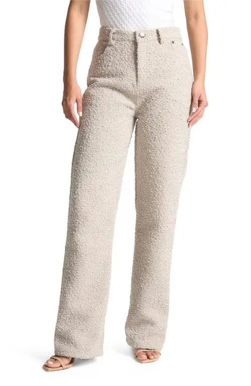 Manière De Voir Sara Boucle Straight Leg Jeans - Beige