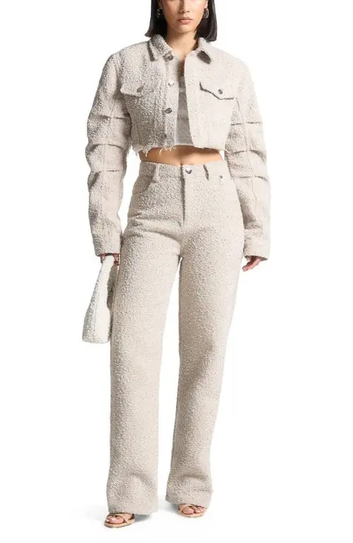 Manière De Voir Boucle Straight Leg Jeans - Beige