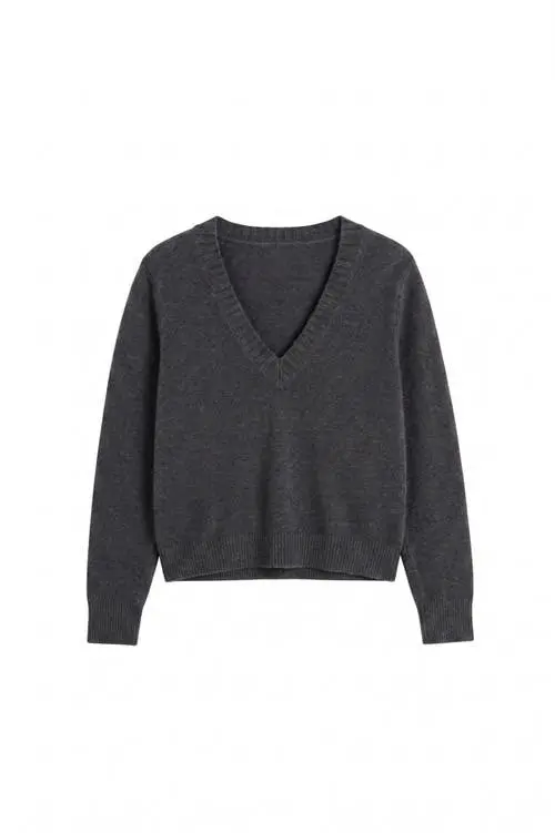 Chinti & Parker Wool-cashmere V-neck Sweater - Grey