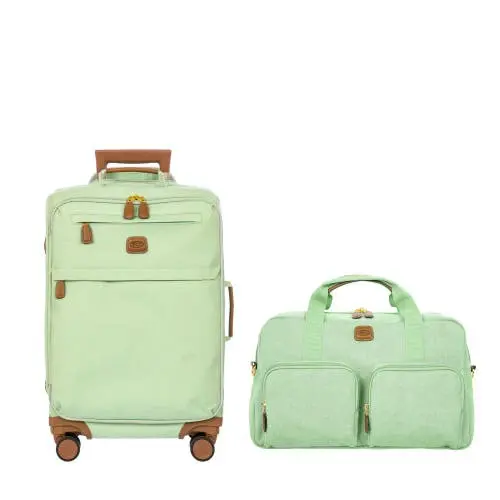 Bric'S Volterra 21" Carry-on Spinner And 18" Boarding Duffle Luggage Set - Green