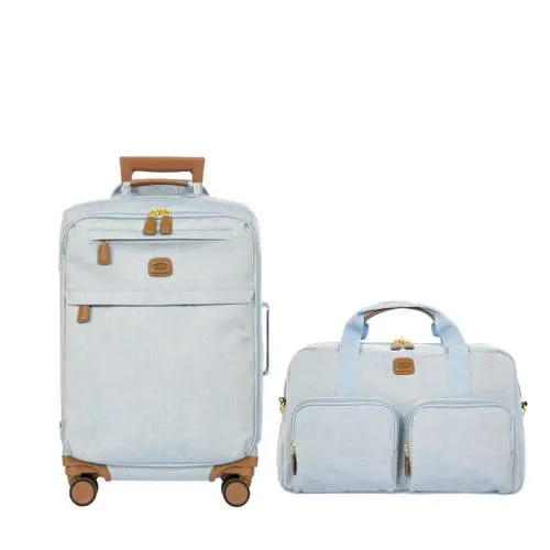 Bric'S Volterra 21" Carry-on Spinner And 18" Boarding Duffle Luggage Set - Ocean