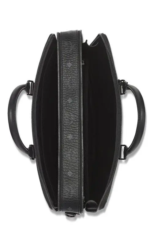 Mcm Klassik Briefcase In Visetos Monogram Canvas