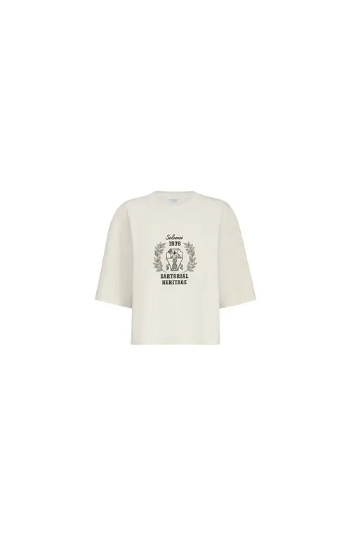 Brunello Cucinelli Cotton Jersey T-shirt With Embroidery
