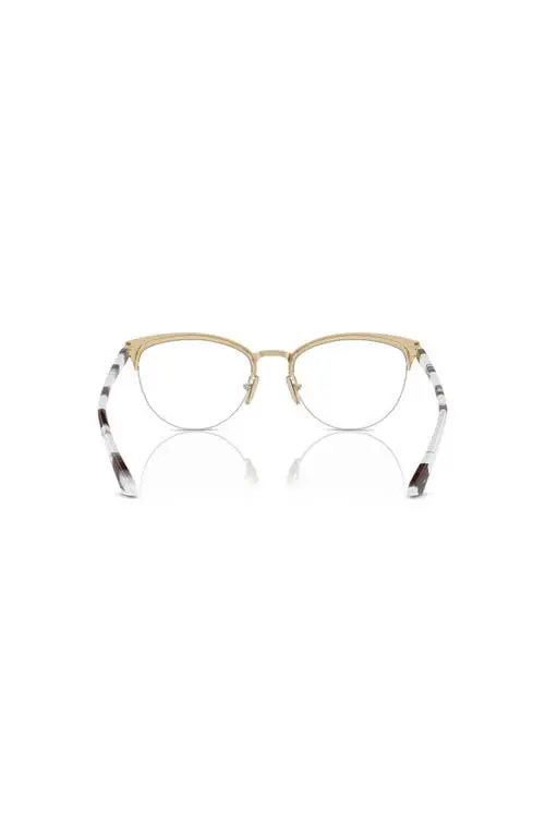 VOGUE EYEWEAR Oval Metal Semi-rim Eyeglasses - Black