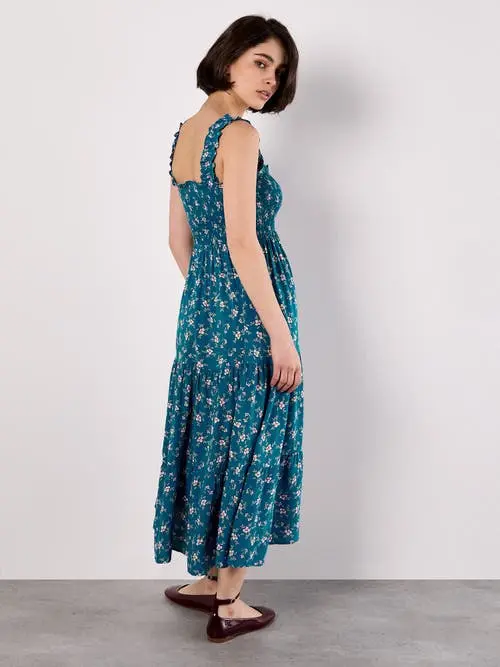 APRICOT Orchid Smock Tiered Midi Dress