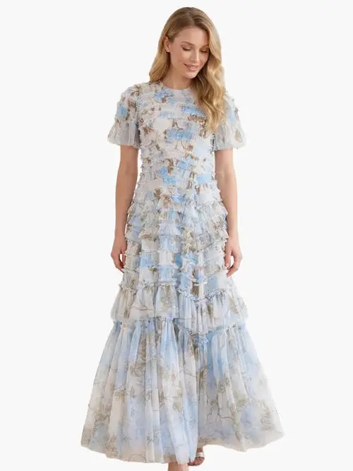 NEEDLE & THREAD Wisteria Valentine Ruffle Gown