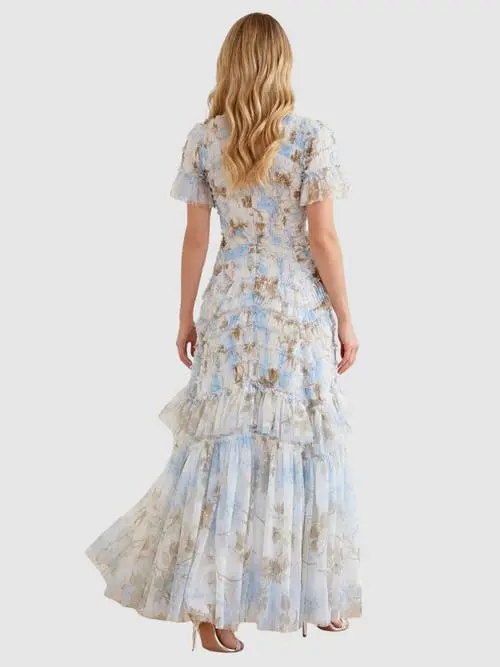 NEEDLE & THREAD Wisteria Valentine Ruffle Gown