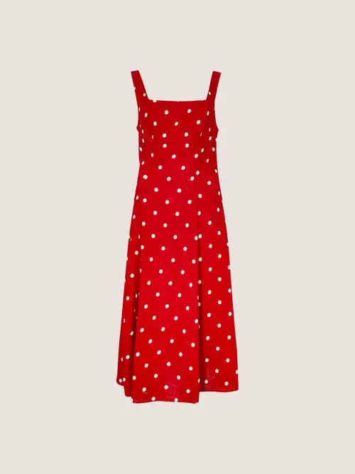 APRICOT Square Neck Midi Dress
