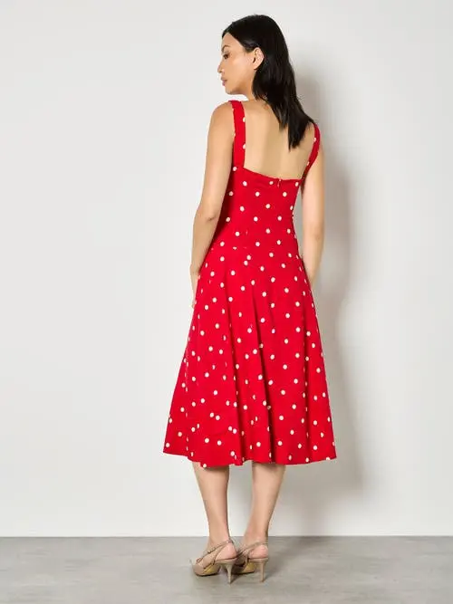 APRICOT Square Neck Midi Dress