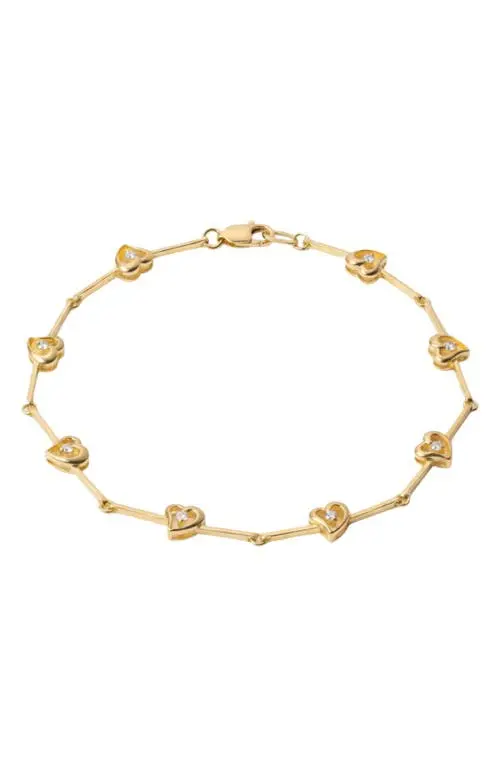 THE M JEWELERS The Kaia Heart Stone Link Bracelet - Gold