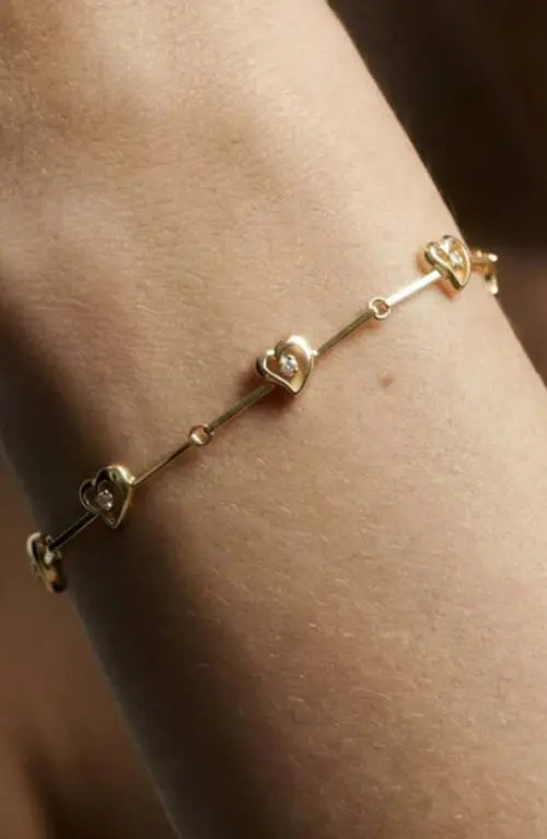 THE M JEWELERS Kaia Heart Stone Link Bracelet