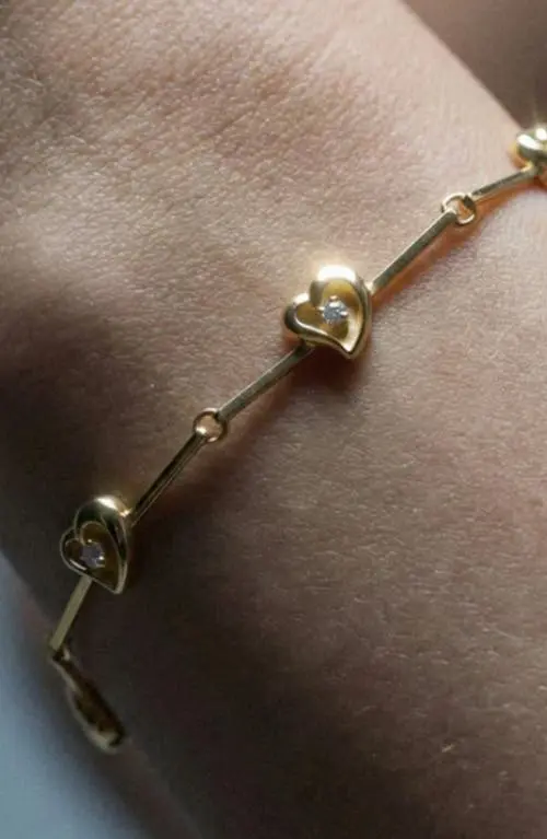 THE M JEWELERS Kaia Heart Stone Link Bracelet