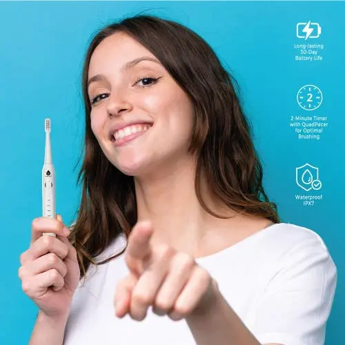 PURSONIC Rechargeable Water Flosser & Usb Electric Toothbrush With 12 Brush Heads