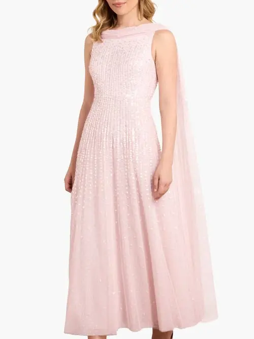 NEEDLE & THREAD Moonlight Sequin Ankle Gown - Shell