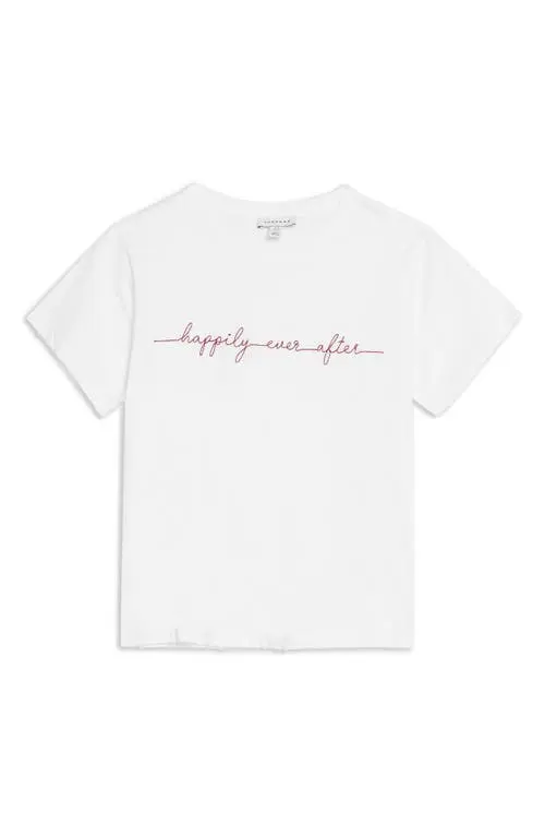 Topshop Happily Ever After" Embroidered Crewneck T-shirt