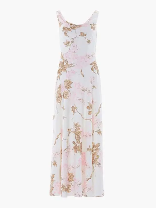 NEEDLE & THREAD Wisteria Jacquard Cowl Neck Gown