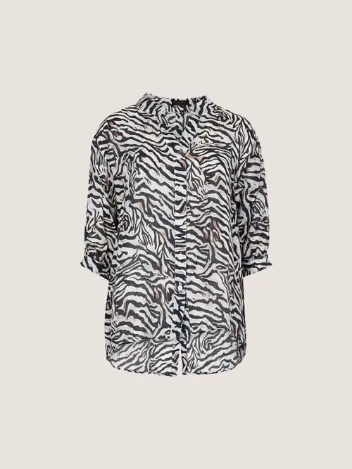 APRICOT Oversized Semi-sheer Blouse