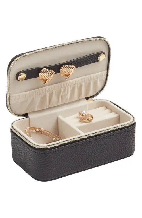 Nordstrom Rectangle Zip Jewelry Box - Olive Texture