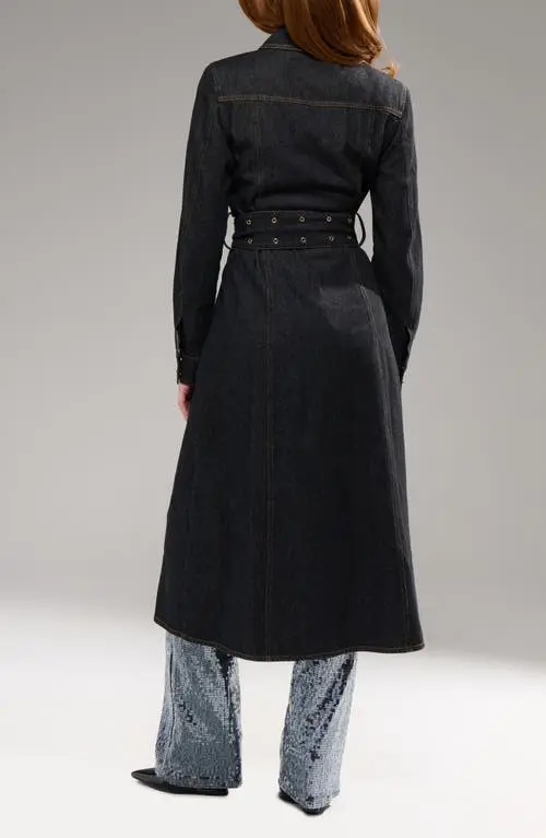 AZALEA WANG Evessa Denim Trench Coat
