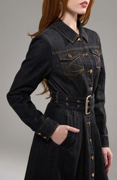AZALEA WANG Evessa Denim Trench Coat