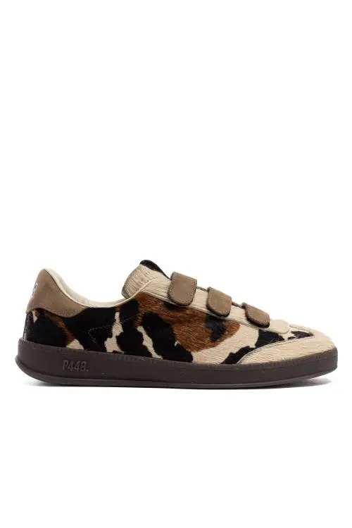 P448 Capri Animal Print Haircalf Low Top Sneakers