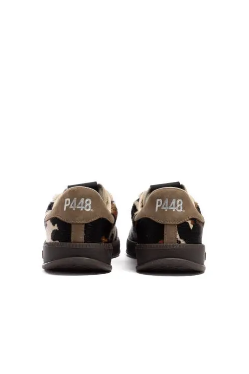 P448 Capri Animal Print Haircalf Low Top Sneakers