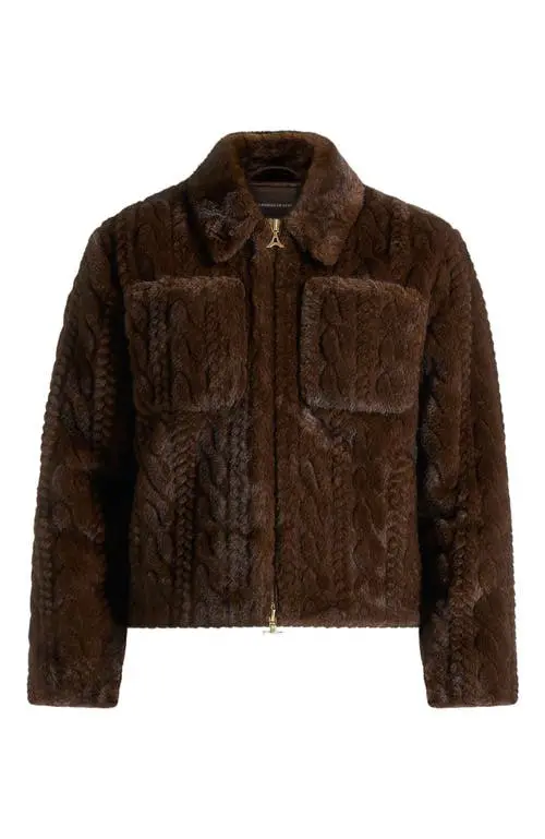 Manière De Voir Plush Cable Embossed Jacket