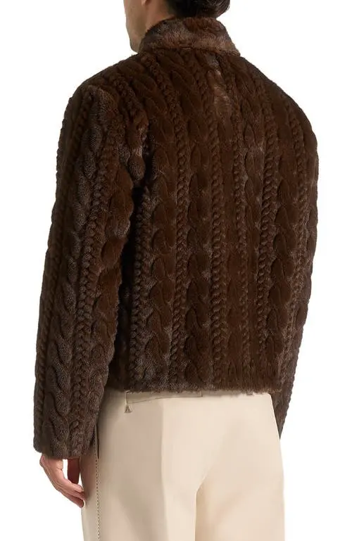 Manière De Voir Plush Cable Embossed Jacket