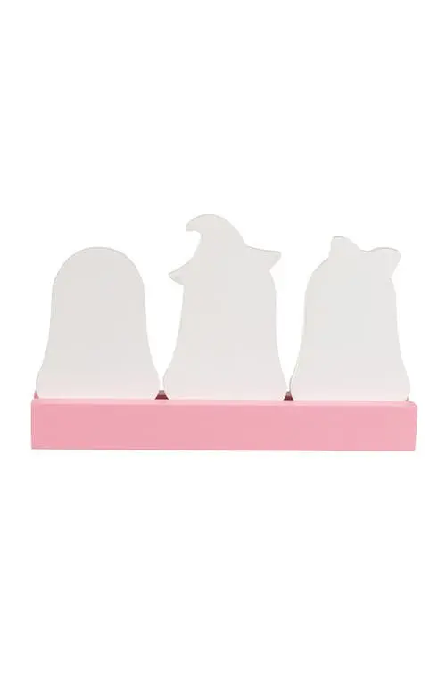 GLITZHOME 10"l Halloween Wooden Epoxy Ghosts Table Decor