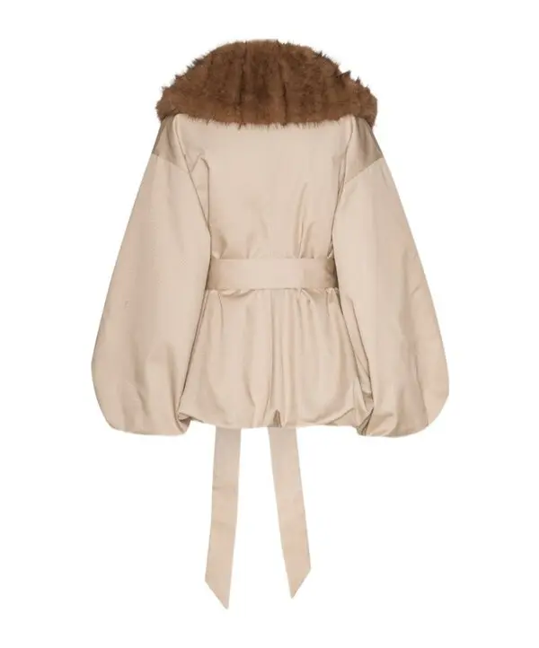 ROTATE BY BIRGER CHRISTENSEN Faux Fur Collar Jacket