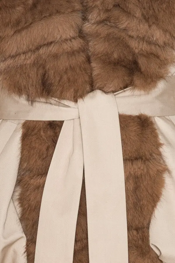 ROTATE BY BIRGER CHRISTENSEN Faux Fur Collar Jacket