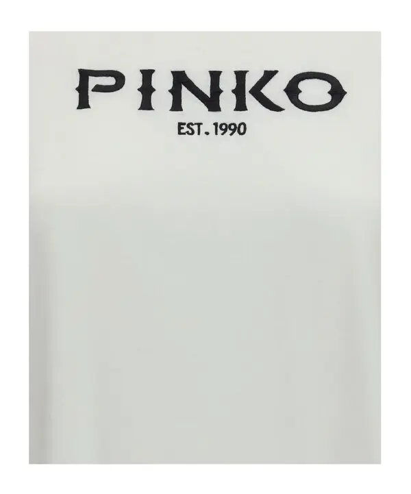 Pinko Logo And Graphic Print T-shirt - White