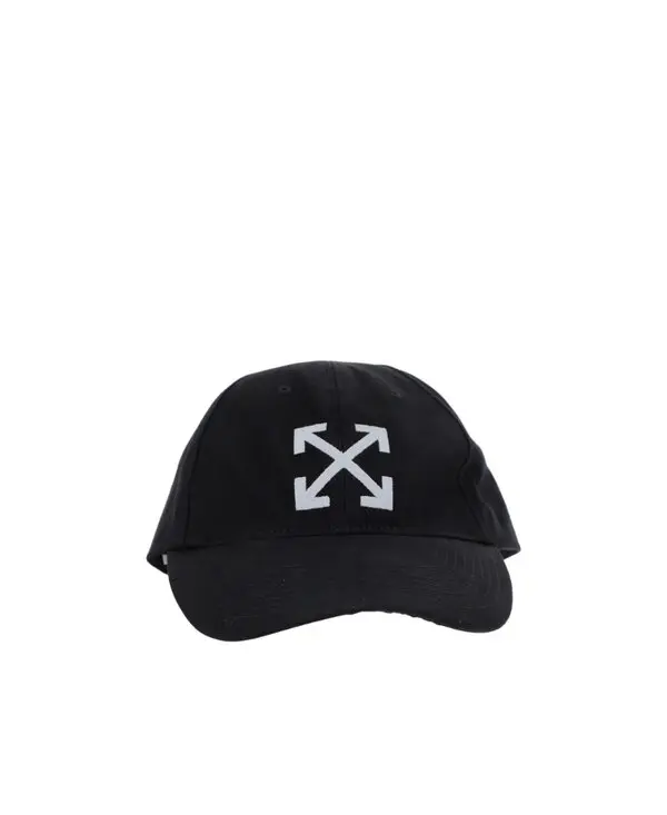 Off-White Arrow Logo Embroidered Baseball Cap - Black